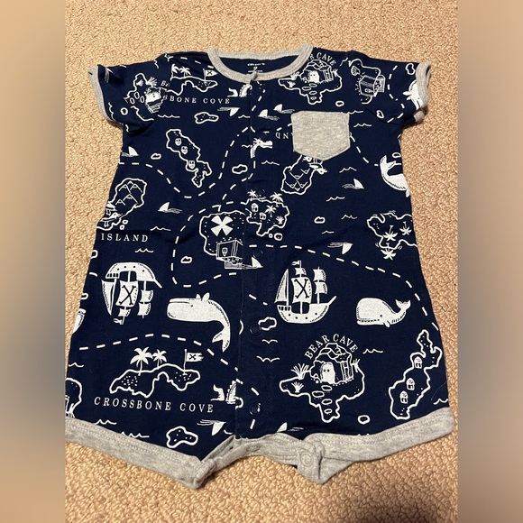 Carter's | One Pieces | Treasure Map Design Romper Size 9m | Poshmark
